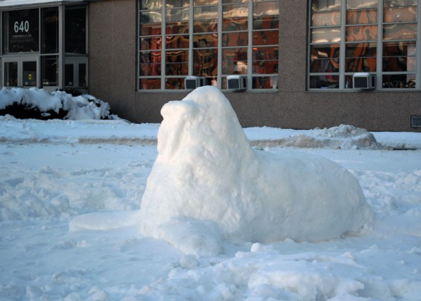 The Snow Creatures of BU – The Quad
